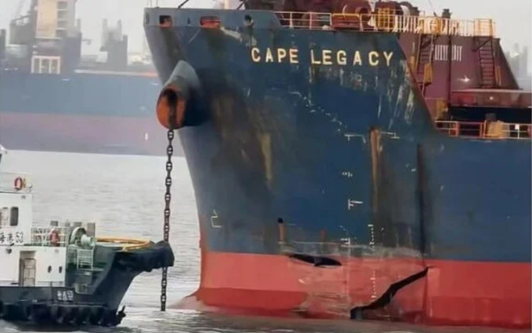 MARINE INCIDENT : SHIP’S COLLISION – Israeli Owned Bulker MV. CAPE ...